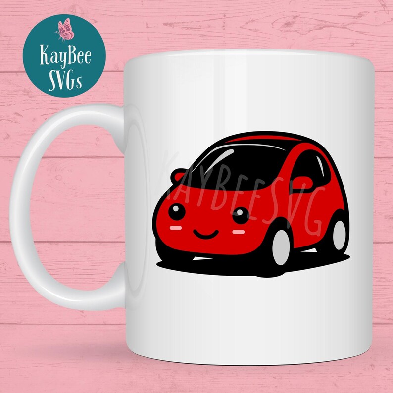 Cute Car SVG PNG Clipart Cut Files for Cricut, Silhouette, Laser ...