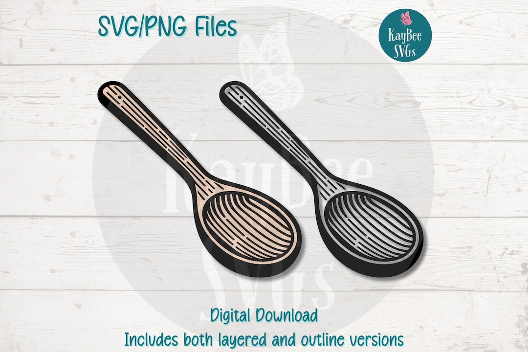 Wooden Spoon Clipart SVG PNG, Rustic Kitchen Cut File (digital) - Etsy