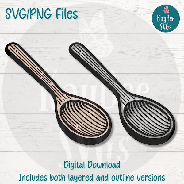Wooden Spoon Svg - Etsy
