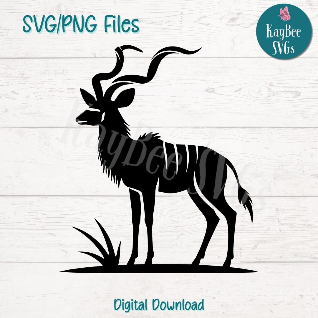 Kudu SVG PNG Cut Files for Cricut, Silhouette Digital Download, Laser ...