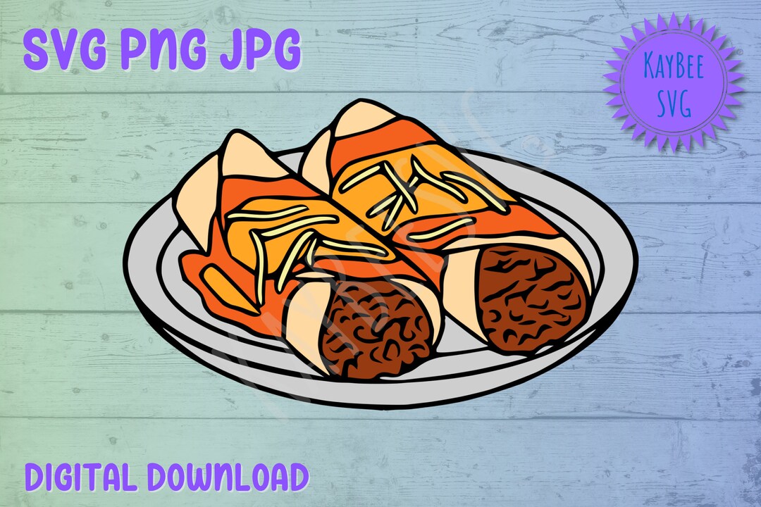 Enchiladas SVG PNG JPG Clipart Digital Cut File Download for Cricut ...
