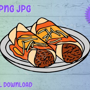 Enchiladas SVG PNG JPG Clipart Digital Cut File Download for Cricut ...