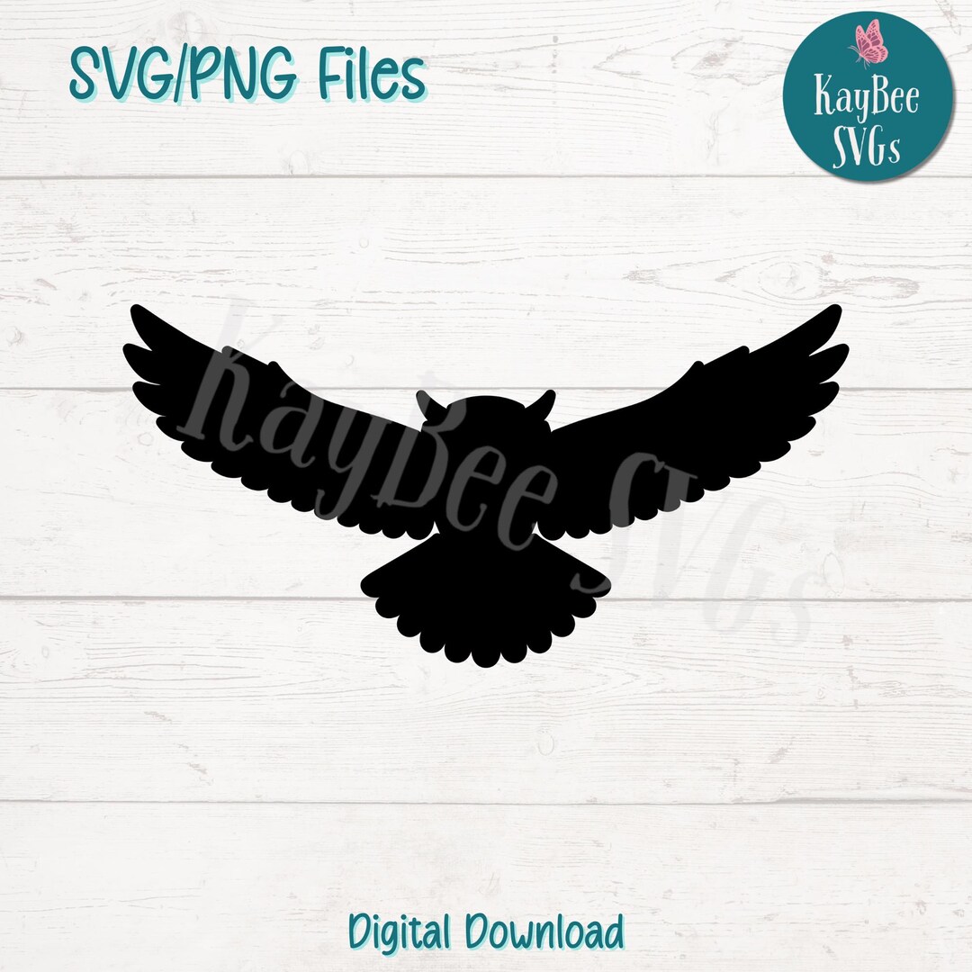 Flying Owl SVG PNG Cut Files for Cricut, Silhouette Digital Download ...