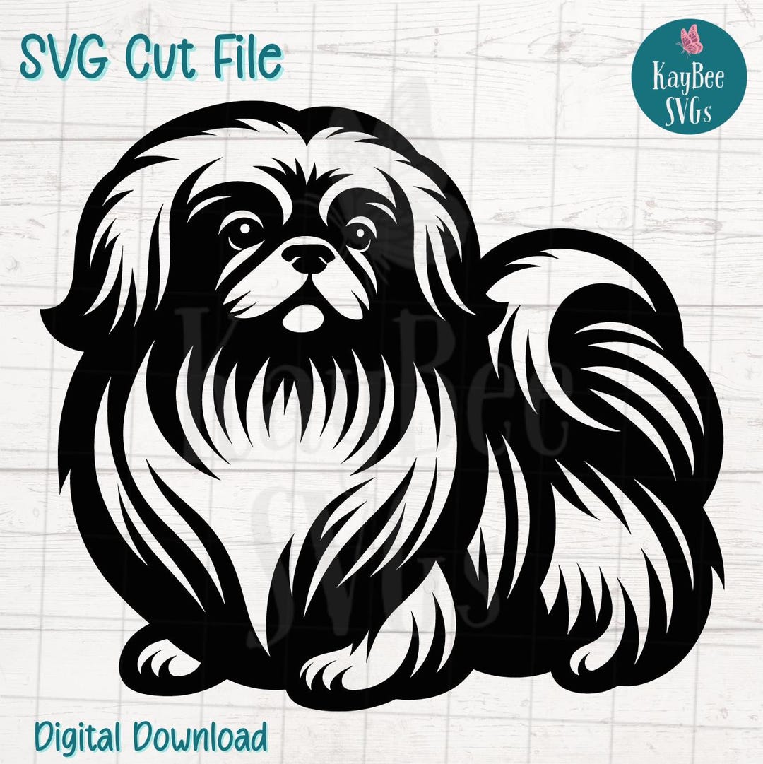 Pekingese Dog SVG PNG Cut Files for Cricut, Silhouette Digital Download ...