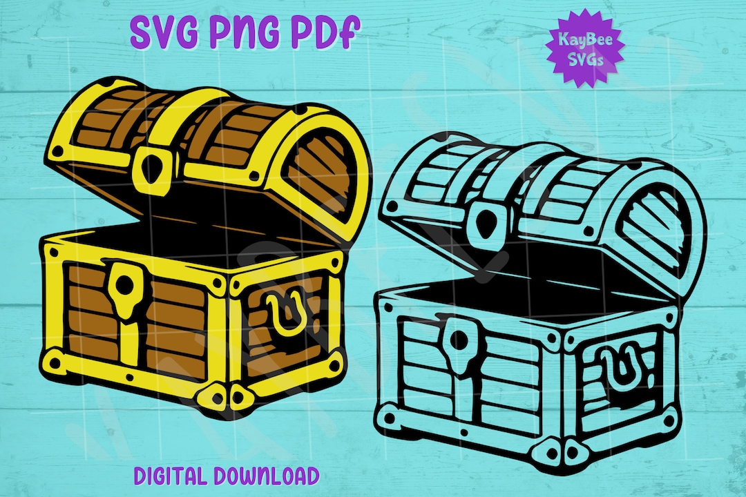 Pirate Treasure Chest SVG PNG PDF Clipart Digital Cut File Download for ...