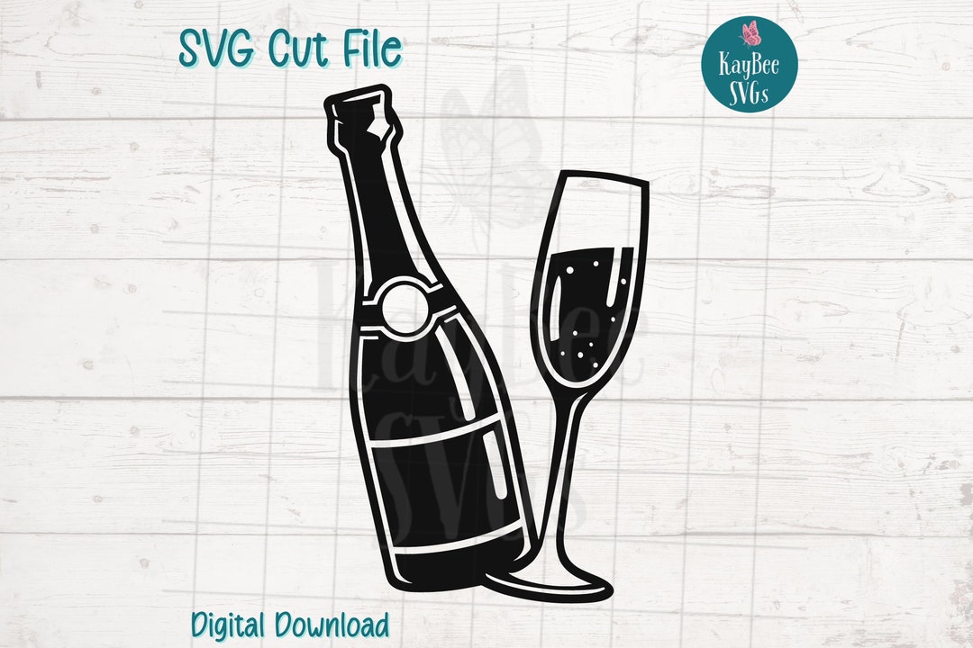Champagne SVG PNG Celebration Clipart for Weddings and New Year's ...
