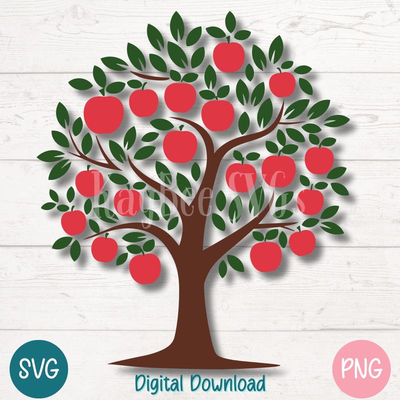 Apple Tree Clipart - Etsy