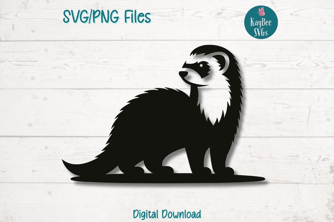 Ferret SVG PNG Cut Files for Cricut, Silhouette Digital Download, Laser ...