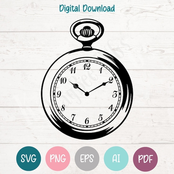 Pocket Watch Svg - Etsy