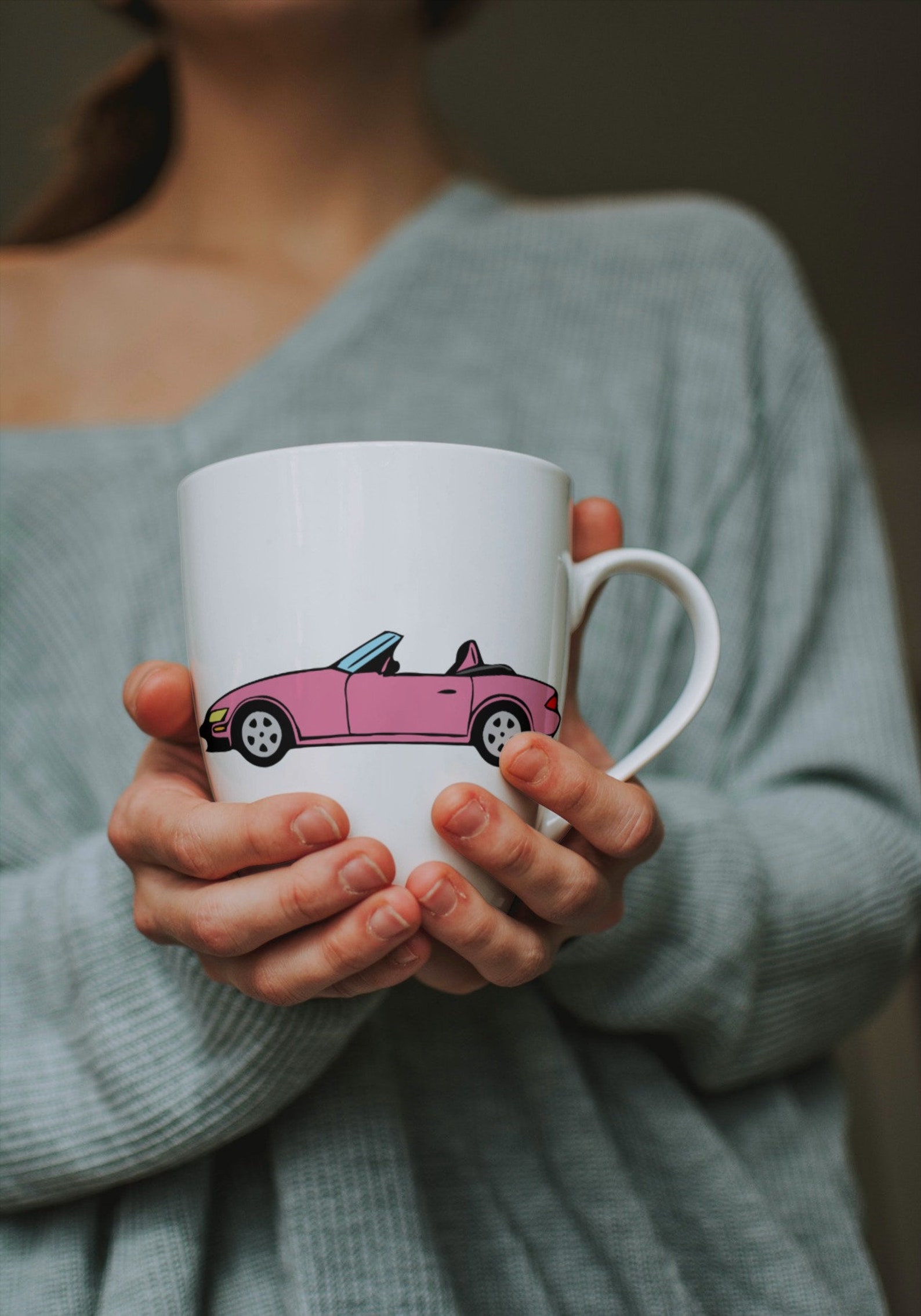 Pink Convertible Sports Car SVG PNG JPG Clipart Print-then-cut Digital ...