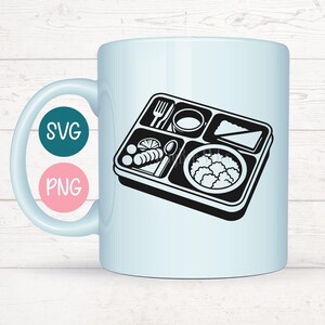 Lunch Tray SVG PNG School Cafeteria Meal Clip Art for Kids Lunchbox ...