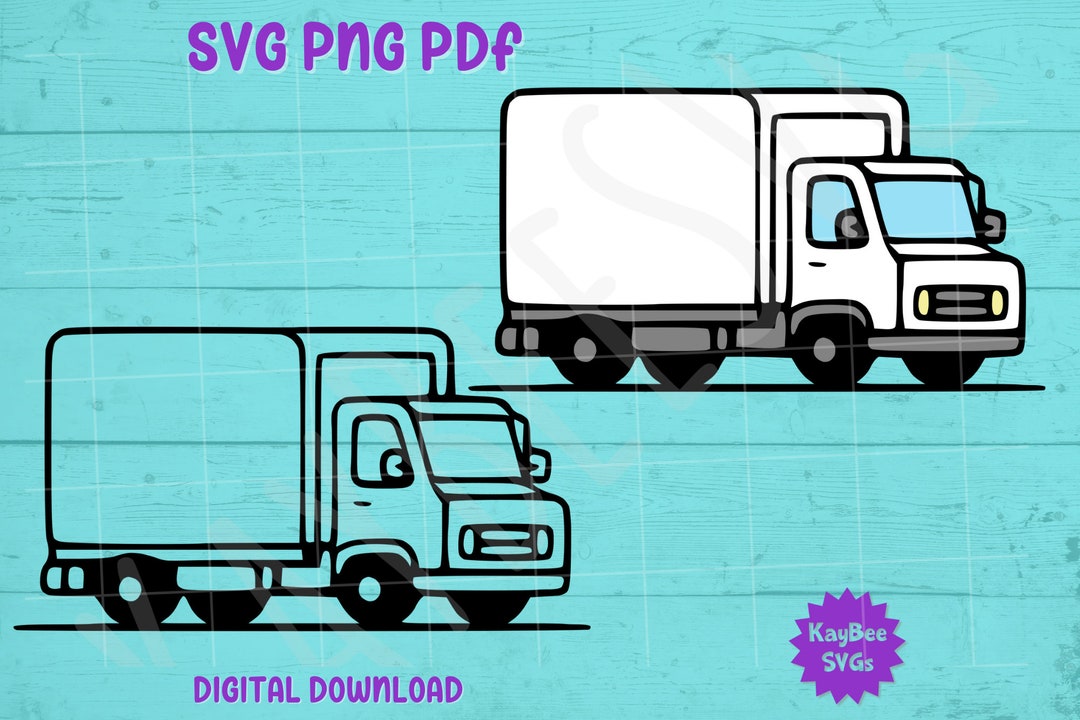 Commercial Moving Box Truck SVG PNG Jpg Clipart Digital Cut File ...