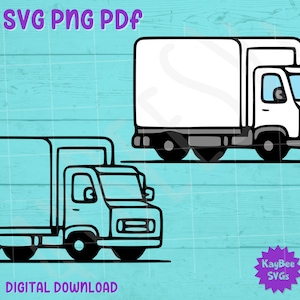 Commercial Moving Box Truck SVG PNG Jpg Clipart Digital Cut File ...