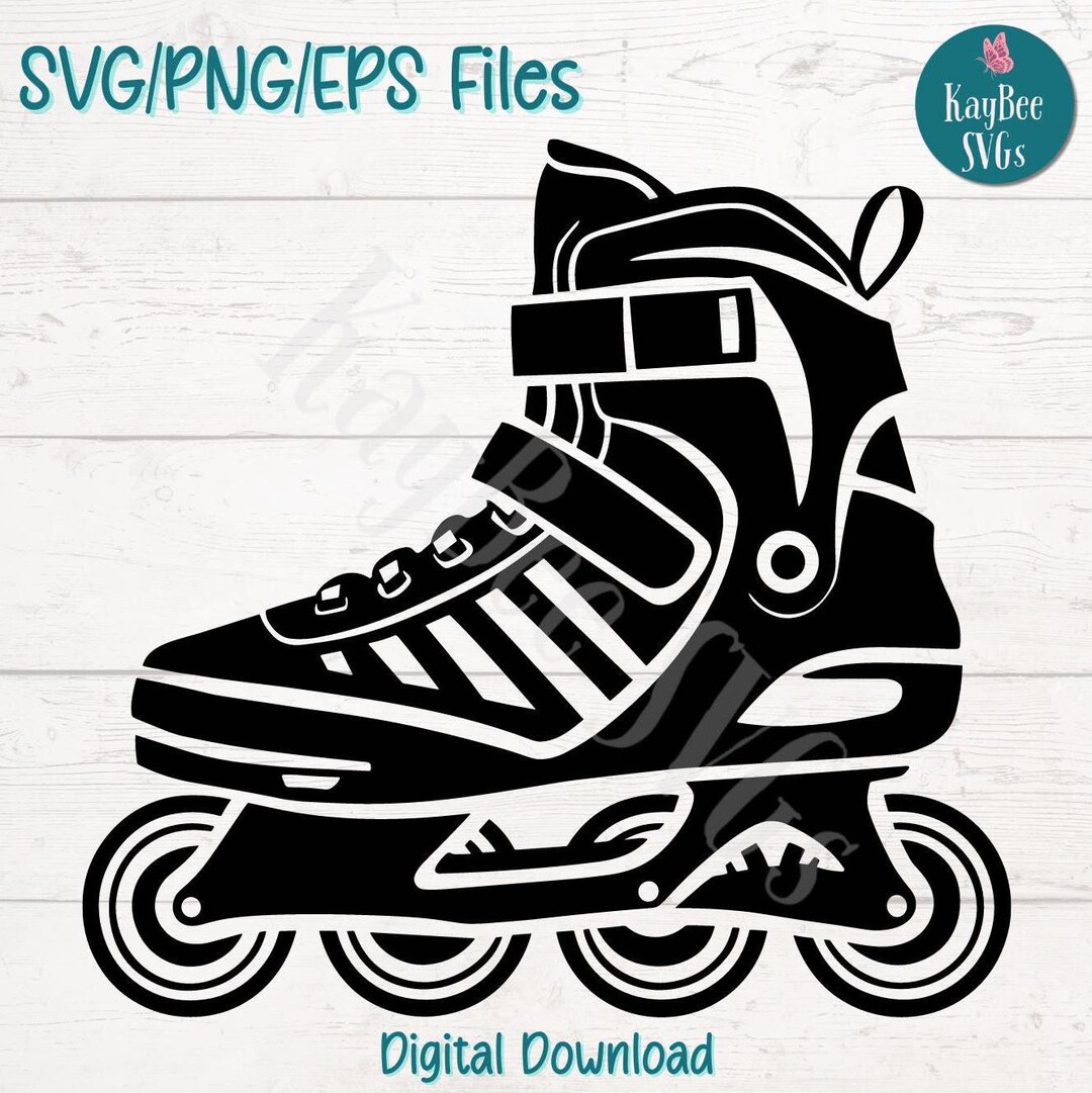 Inline Skate SVG PNG Cut Files for Cricut, Silhouette Digital Download ...