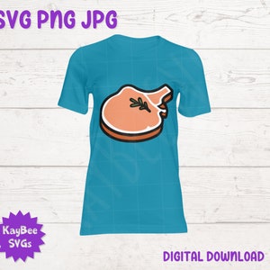Chuleta de cerdo SVG PNG JPG Clipart Digital Cut File Descargar para ...