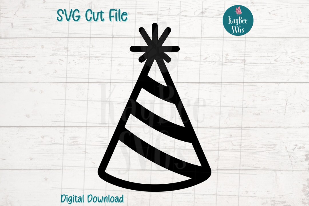 Party Hat SVG Cut File for Cricut, Silhouette, Digital Download ...