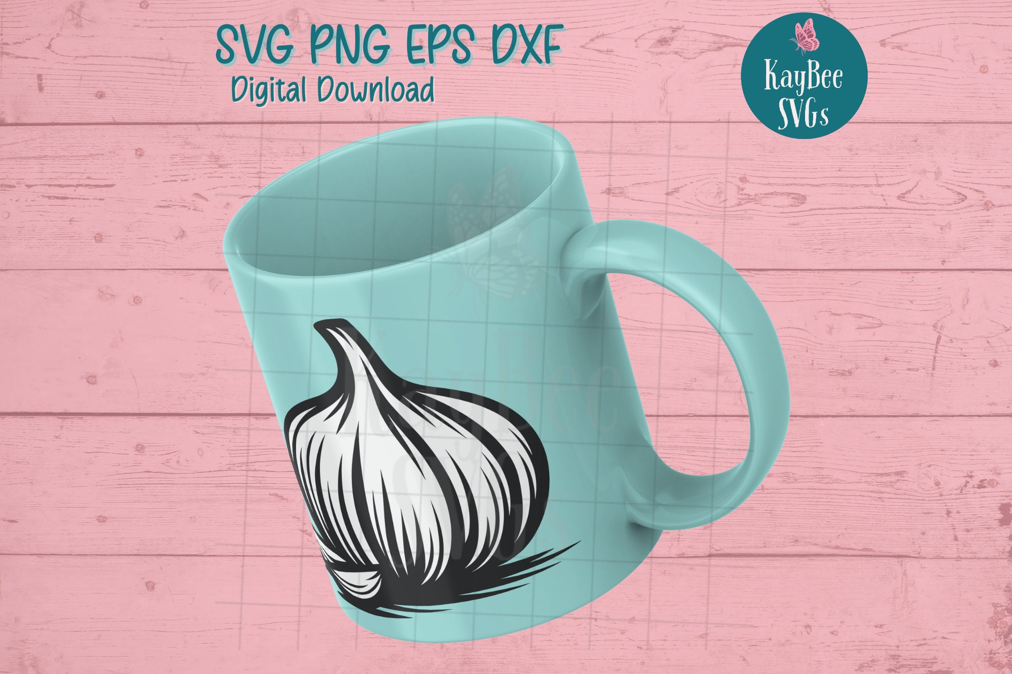 Garlic Head Cut File (svg, Png, Eps, Dxf), Commercial Use (digital ...