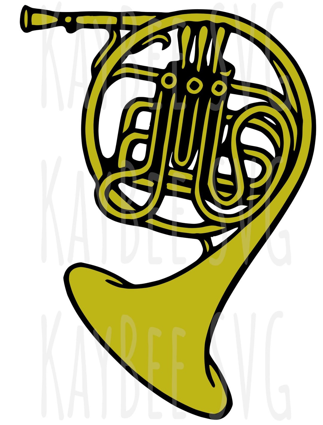 French Horn SVG PNG JPG Clipart Digital Cut File Download for - Etsy