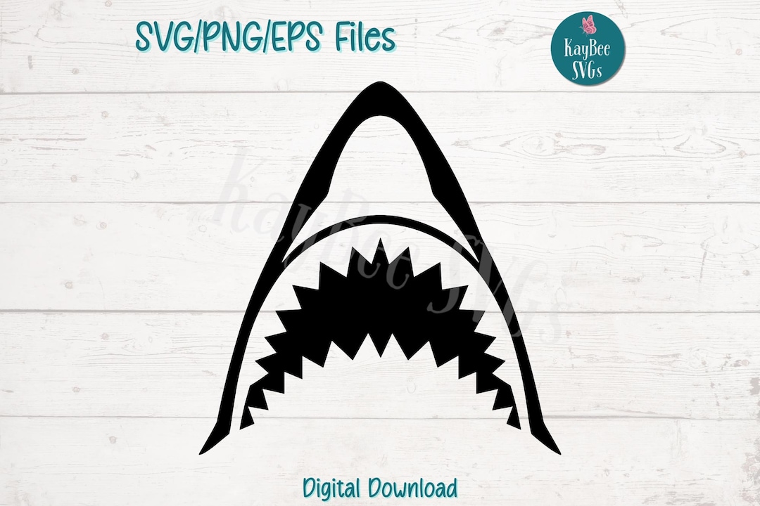 Shark Teeth SVG PNG Clipart Cut Files for Cricut, Silhouette, Laser ...