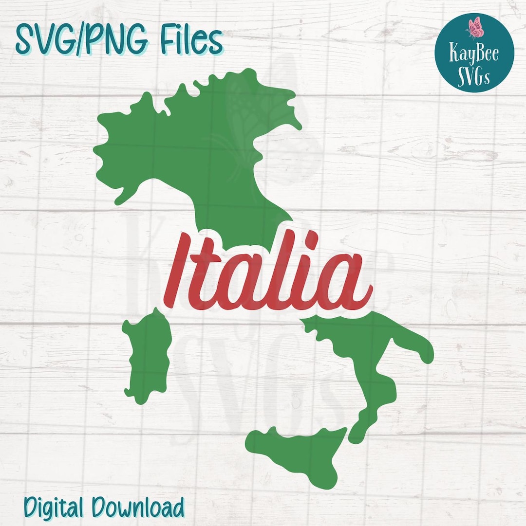 Italia - Map of Italy SVG PNG Cut Files for Cricut, Silhouette Digital ...