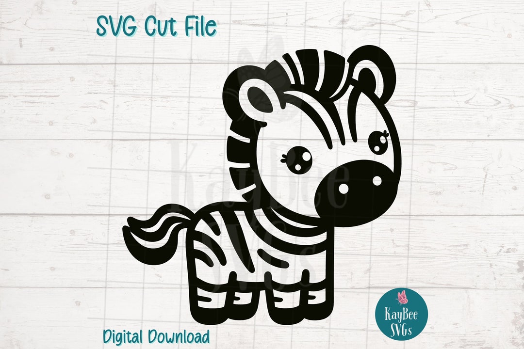 Cute Zebra SVG PNG Cut Files for Cricut, Silhouette Digital Download ...