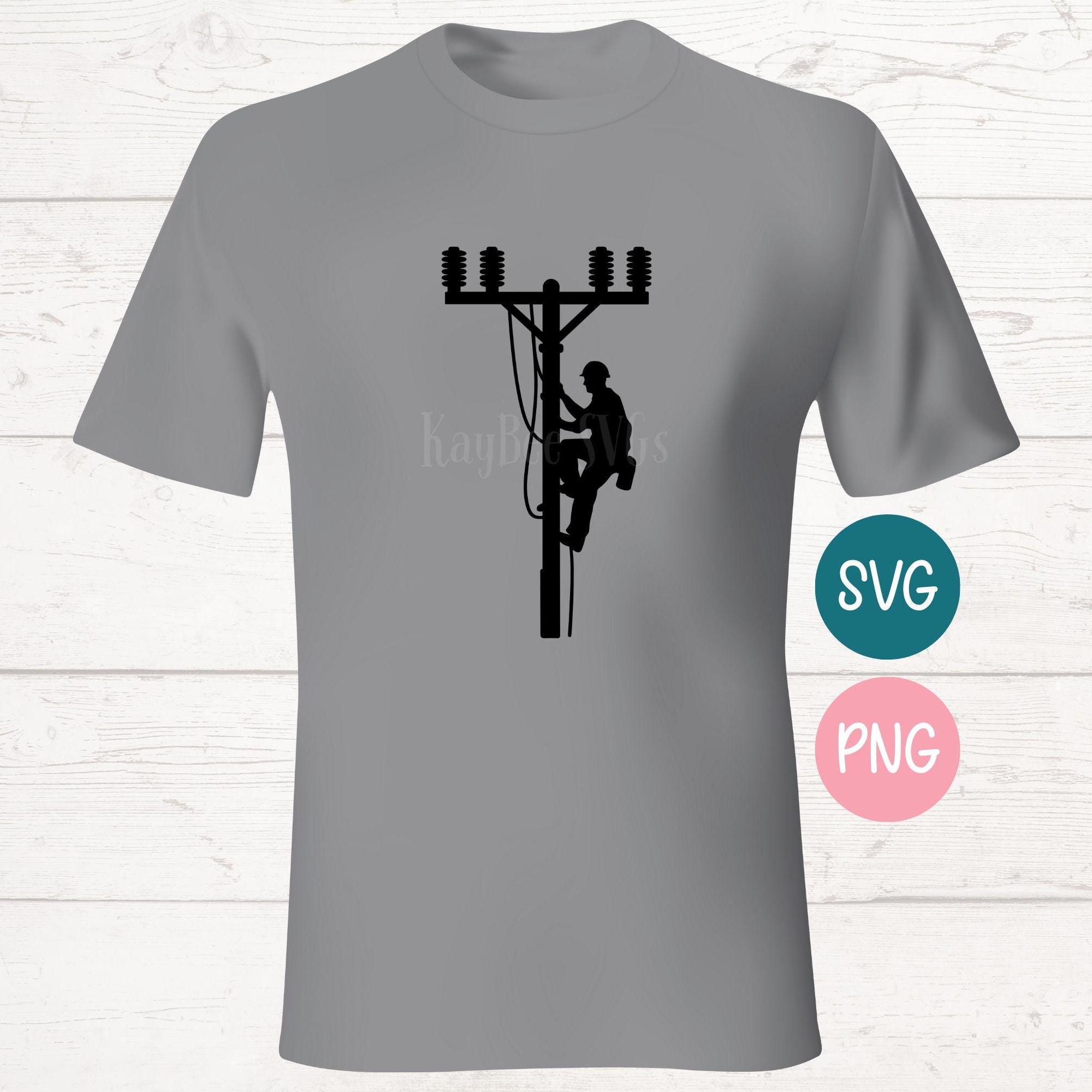 Utility Lineman SVG PNG Clipart Cut Files for Cricut, Silhouette, Laser ...