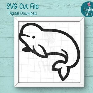 Beluga Whale SVG Digital Cut File for Cricut, Silhouette, Engraving ...