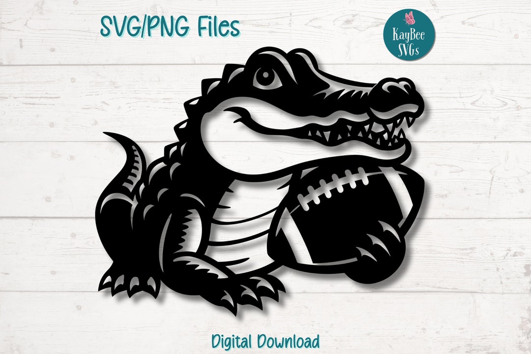 Crocodile With Football SVG | PNG Cut Files (digital Download) - Etsy