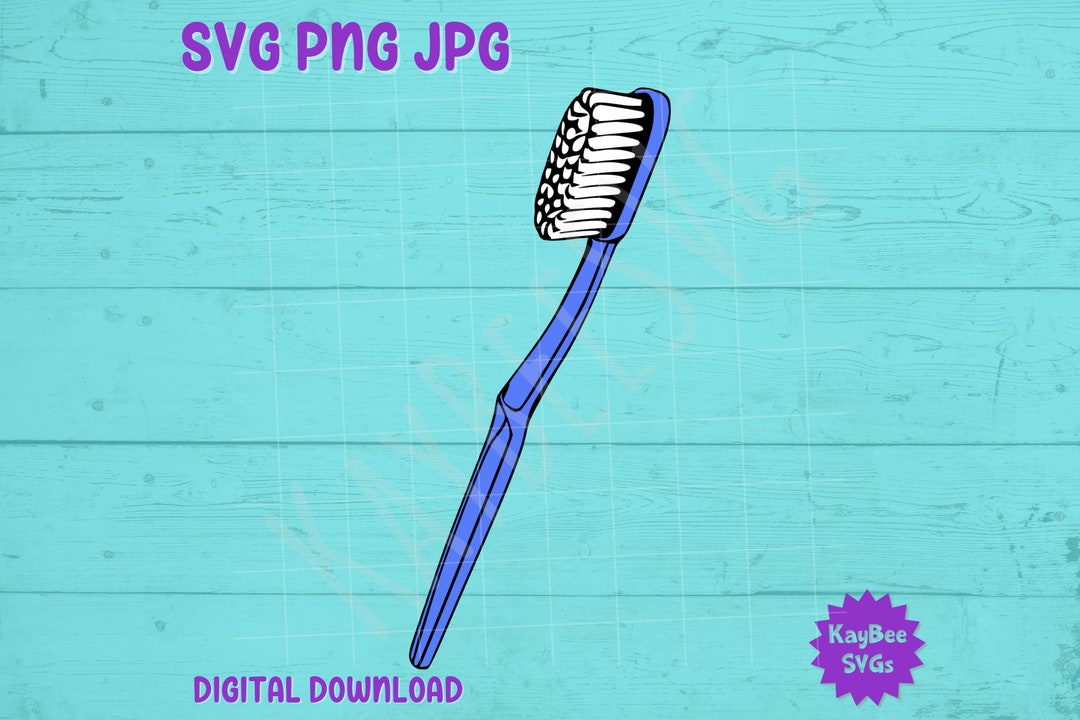 Toothbrush SVG PNG JPG Clipart Digital Cut File Download for - Etsy