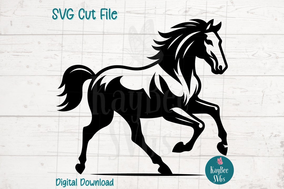 Galloping Horse SVG Cut File for Cricut, Silhouette Digital Download ...