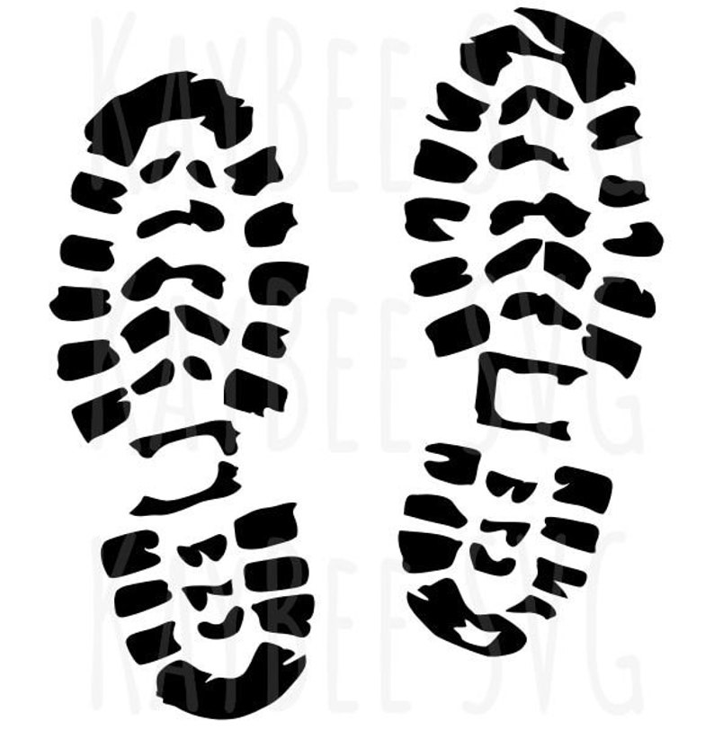Boot Prints SVG PNG Jpg Clipart Digital Cut File Download for - Etsy