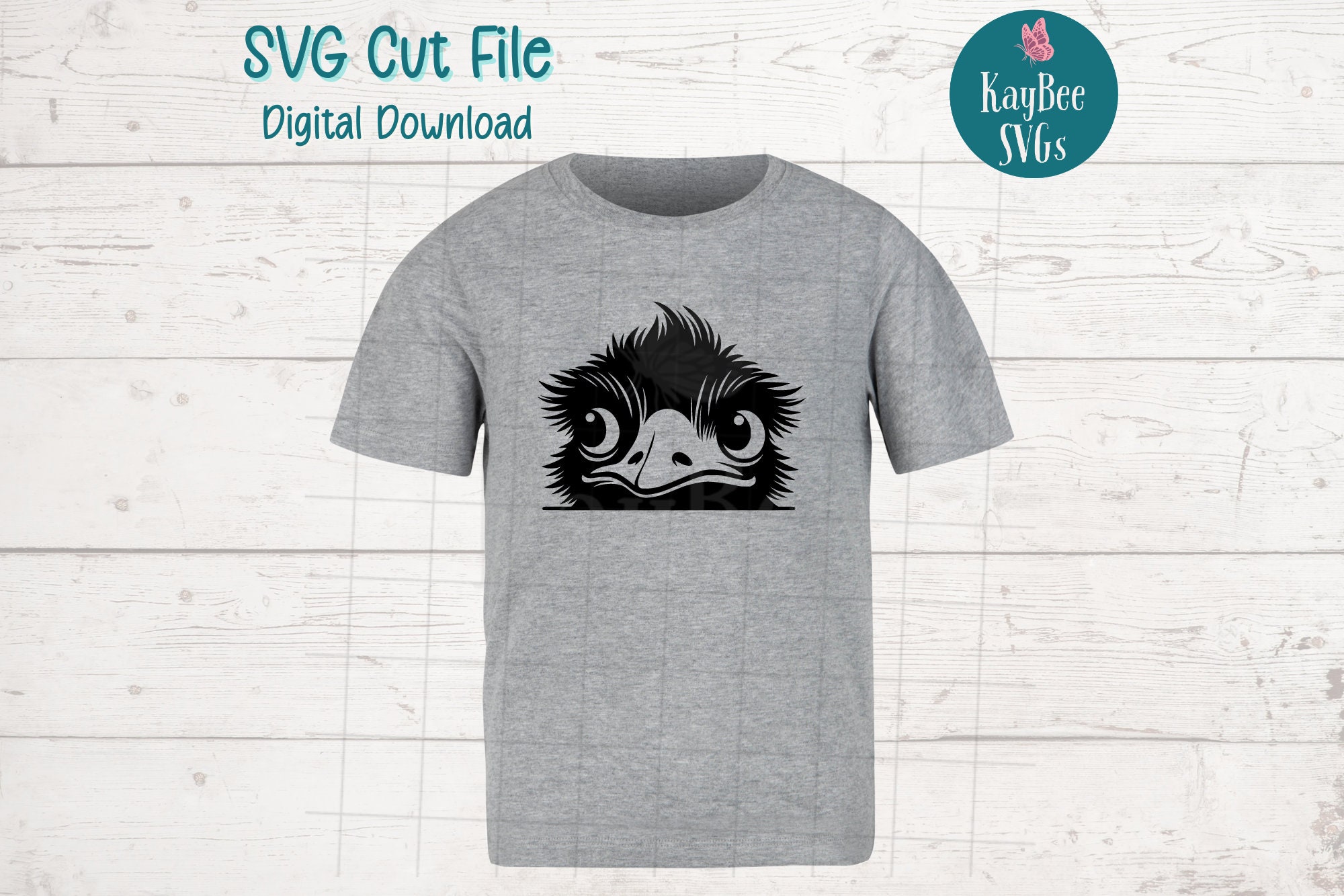 Peeking Emu SVG Cut File: Cricut, Silhouette (commercial Use) (digital ...