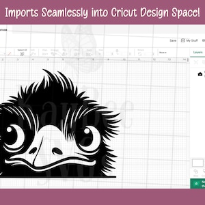 Peeking Emu SVG Digital Cut File for Cricut, Silhouette, Engraving ...