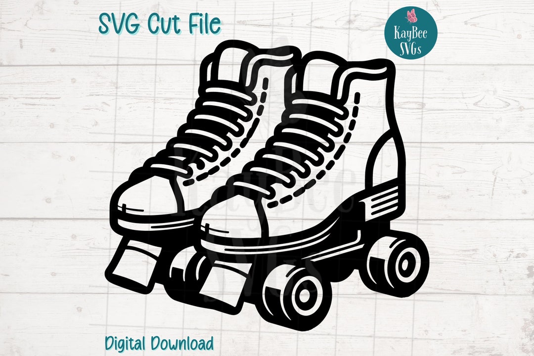 Roller Skates SVG Digital Cut File for Cricut, Silhouette, Engraving ...