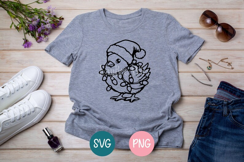 Christmas Chicken SVG PNG Clipart Cut Files for Cricut, Silhouette ...