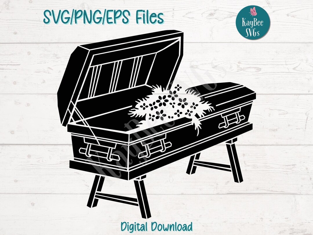 Coffin SVG PNG EPS Cut Files for Cricut, Digital Download, Laser ...