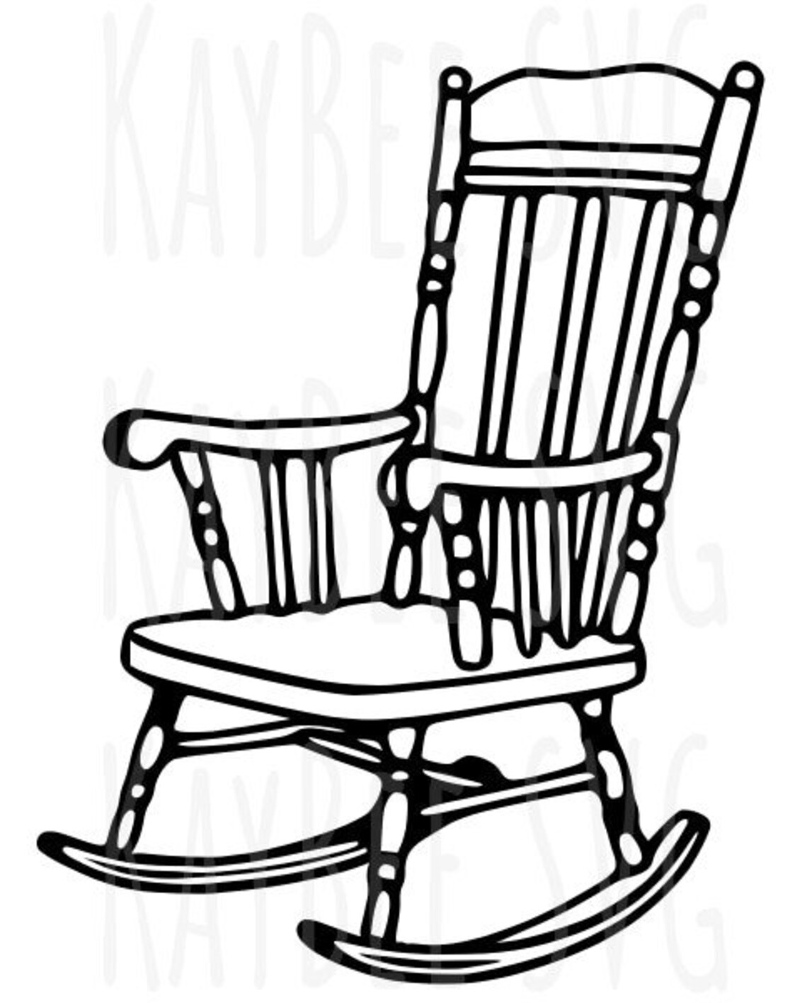 Rocking Chair SVG PNG JPG Clipart Digital Cut File Download - Etsy