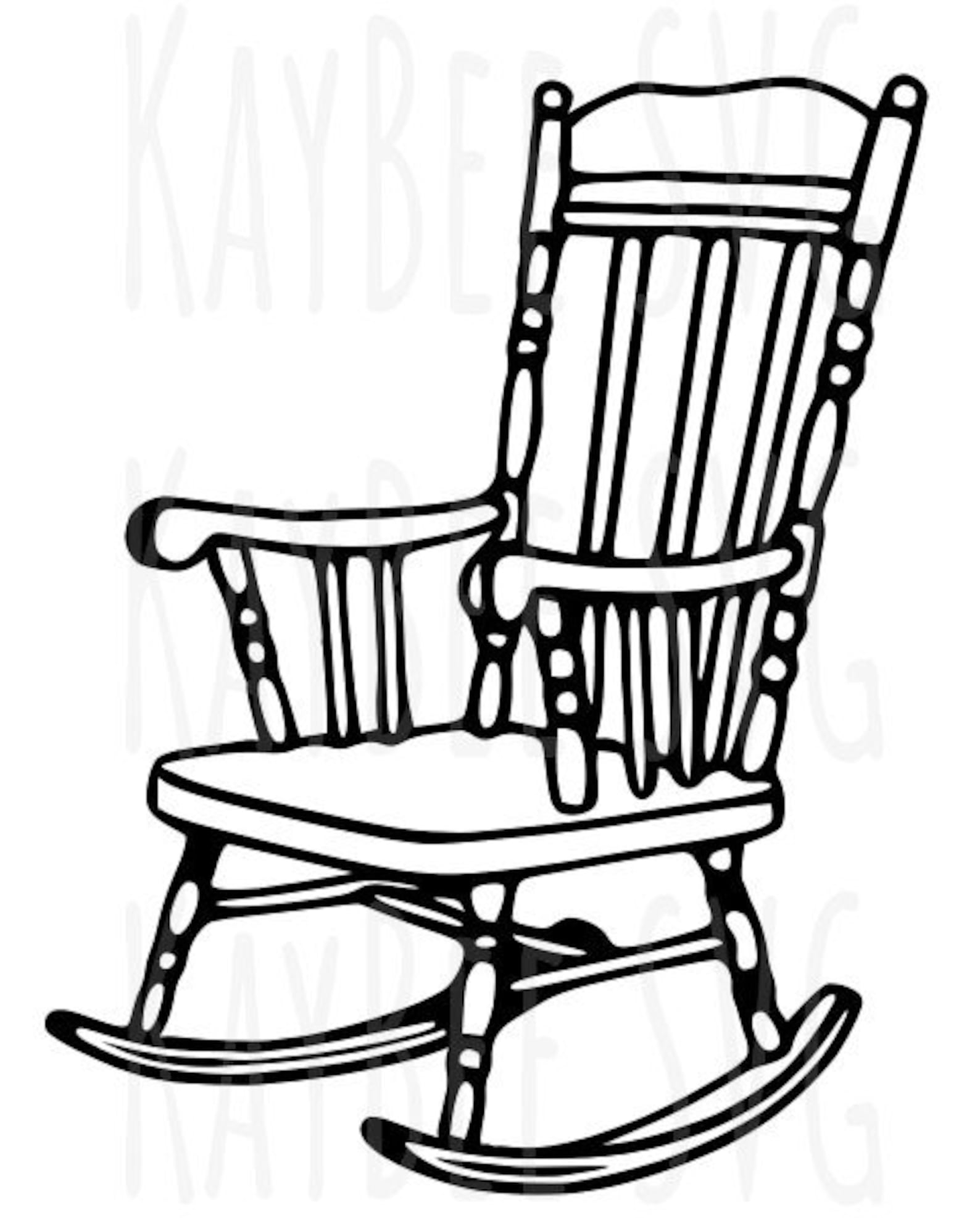 Rocking Chair SVG PNG JPG Clipart Digital Cut File Download - Etsy