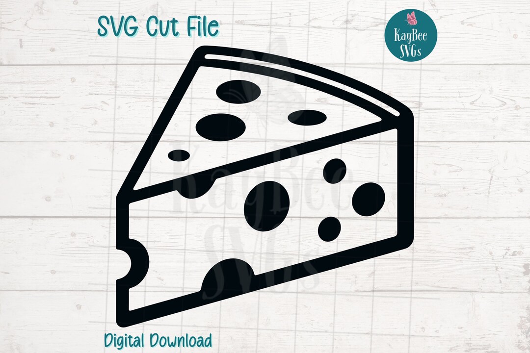 Wedge of Cheese SVG PNG Cut Files for Cricut, Silhouette Digital ...