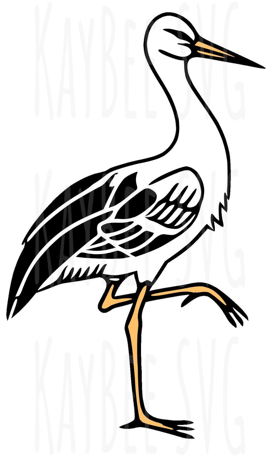 Stork SVG PNG JPG Clipart Digital Cut File Download for Cricut - Etsy