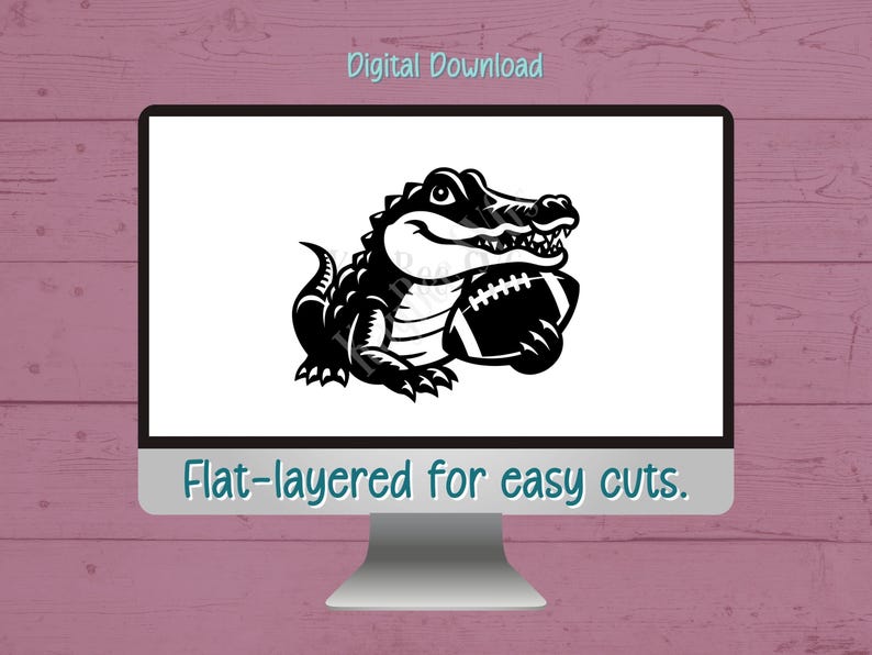Crocodile/alligator With Football SVG PNG Clipart Cut Files for Cricut ...