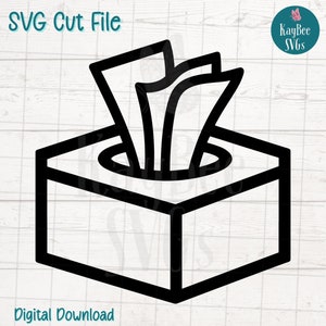 Facial Tissue Box SVG Digital Cut File for Cricut, Silhouette ...