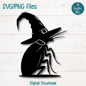 Cockroach in Witch Hat SVG PNG Cut Files for Cricut, Silhouette ...