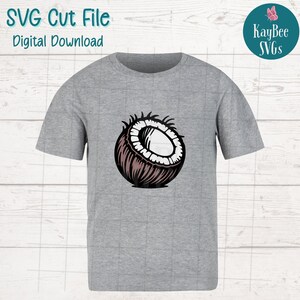 Coconut SVG, Tropical Fruit Clipart, Cricut, Silhouette (digital) - Etsy