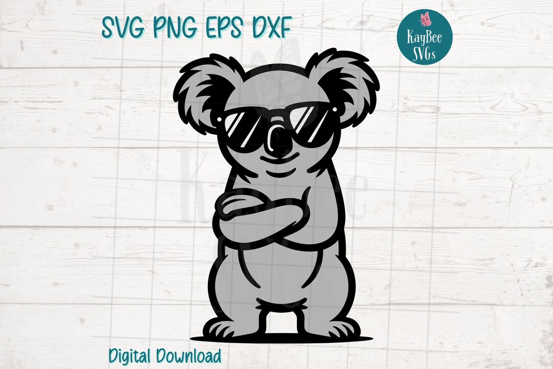 Cool Koala SVG Cut Files Bundle for Cricut, Silhouette, Digital ...