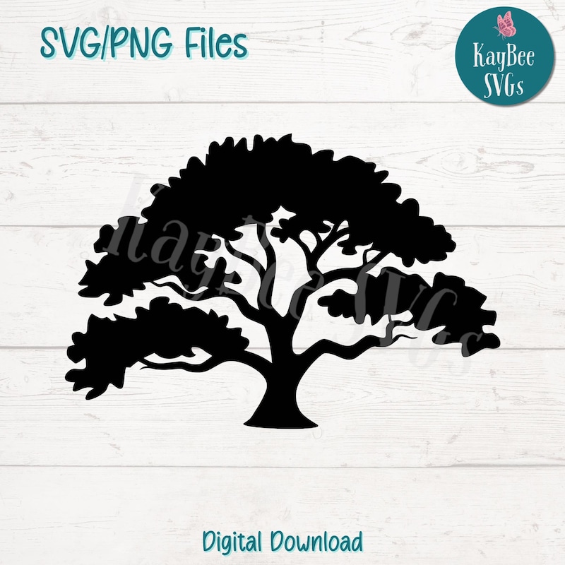 Oak Tree Svg - Etsy