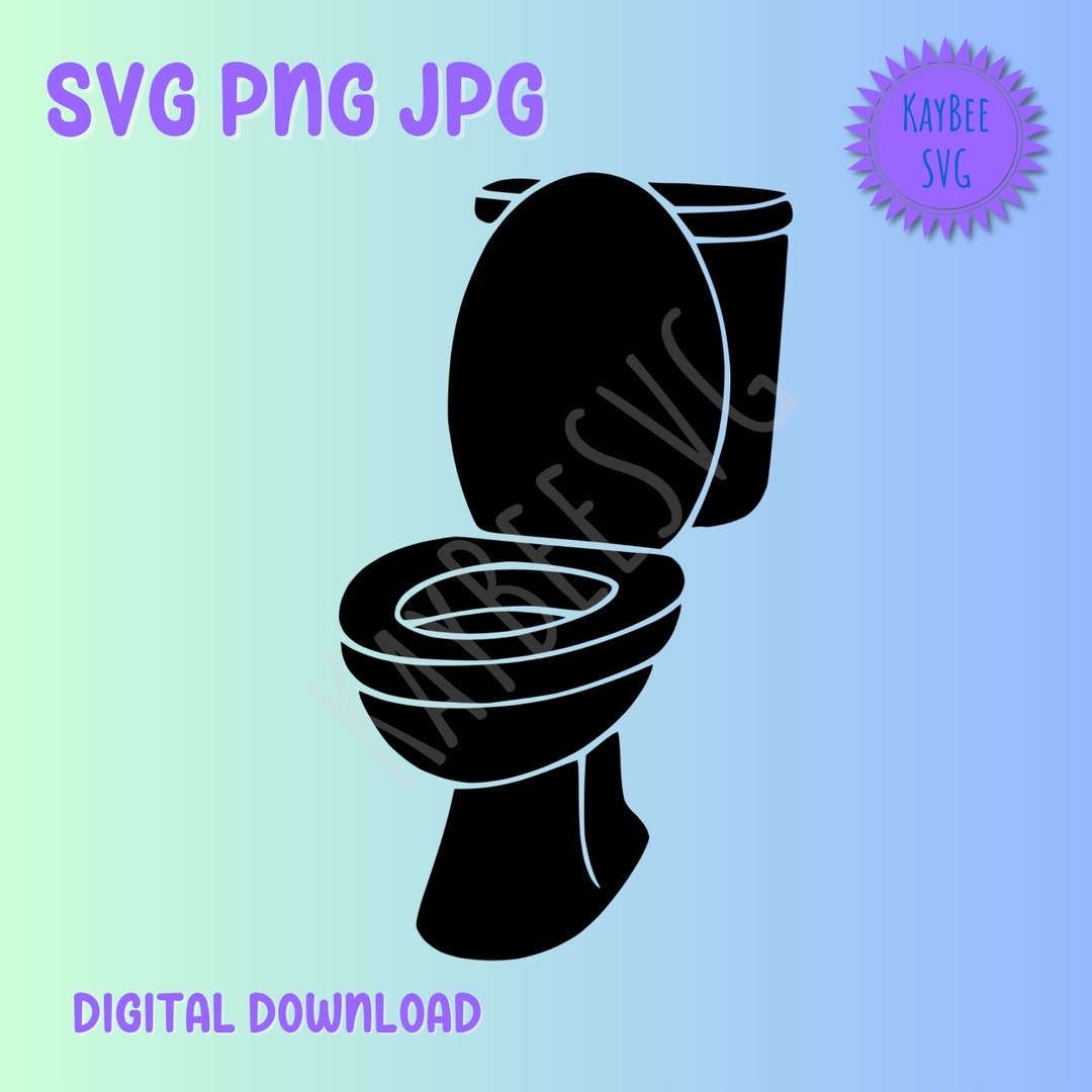 Toilet SVG PNG JPG Clipart Digital Cut File Download for Cricut ...