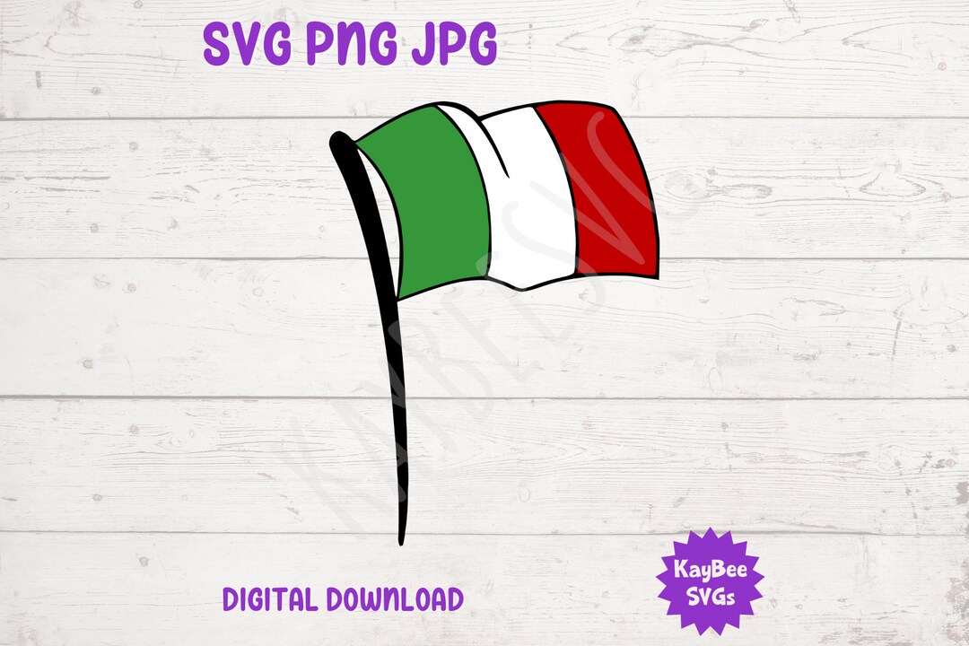 Italian Flag SVG PNG JPG Clipart Digital Cut File Download for Cricut ...