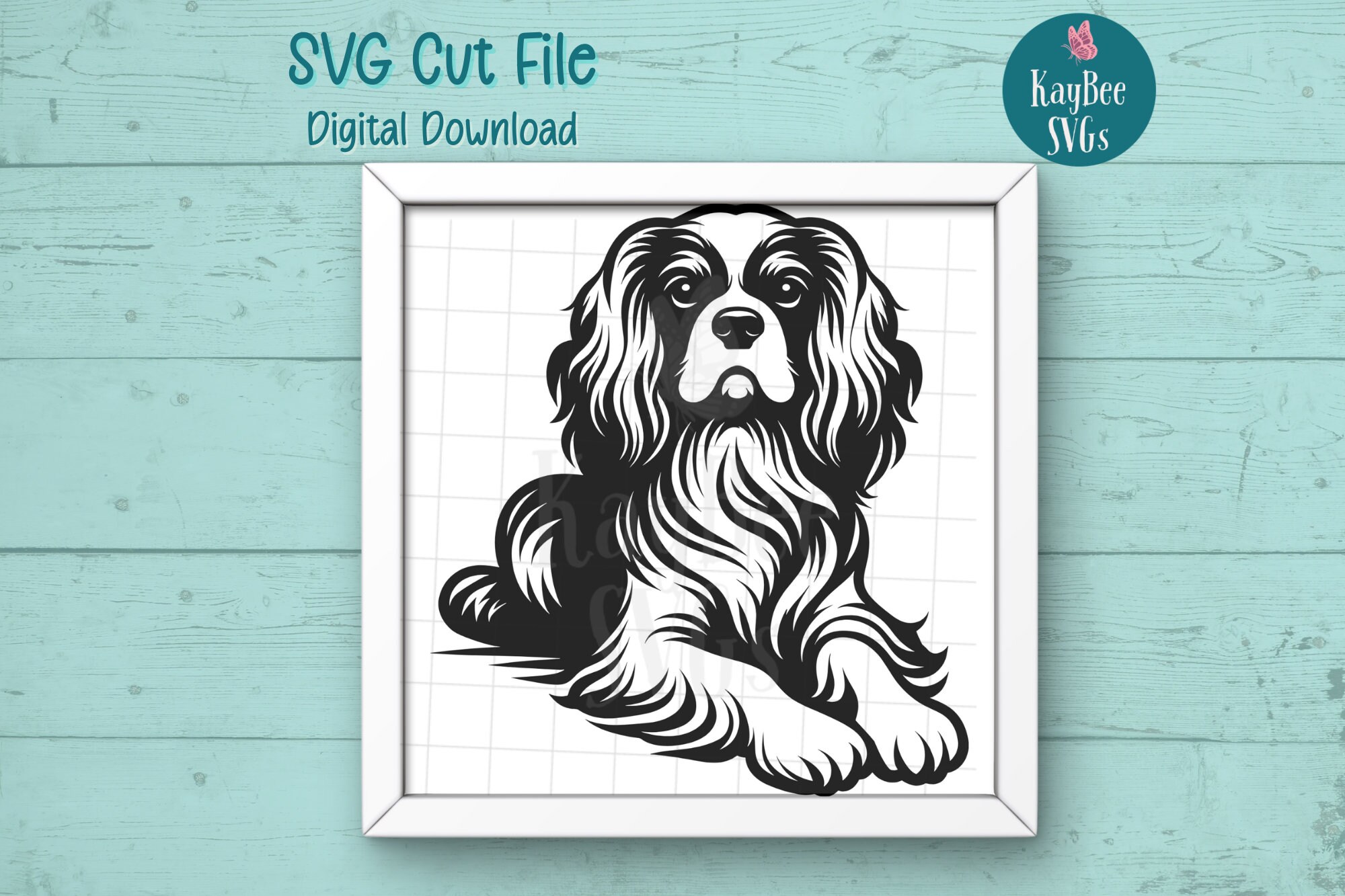 Cavalier King Charles Spaniel SVG, Cricut, Silhouette Cut Files ...