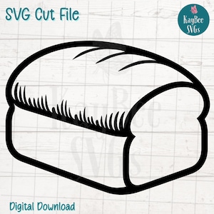 Bread Loaf SVG Digital Cut File for Cricut, Silhouette, Engraving ...